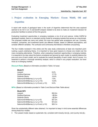 Epgp sm1 assignment 12 may 10_ rajendra inani #27 | DOC | Stocks and ...
