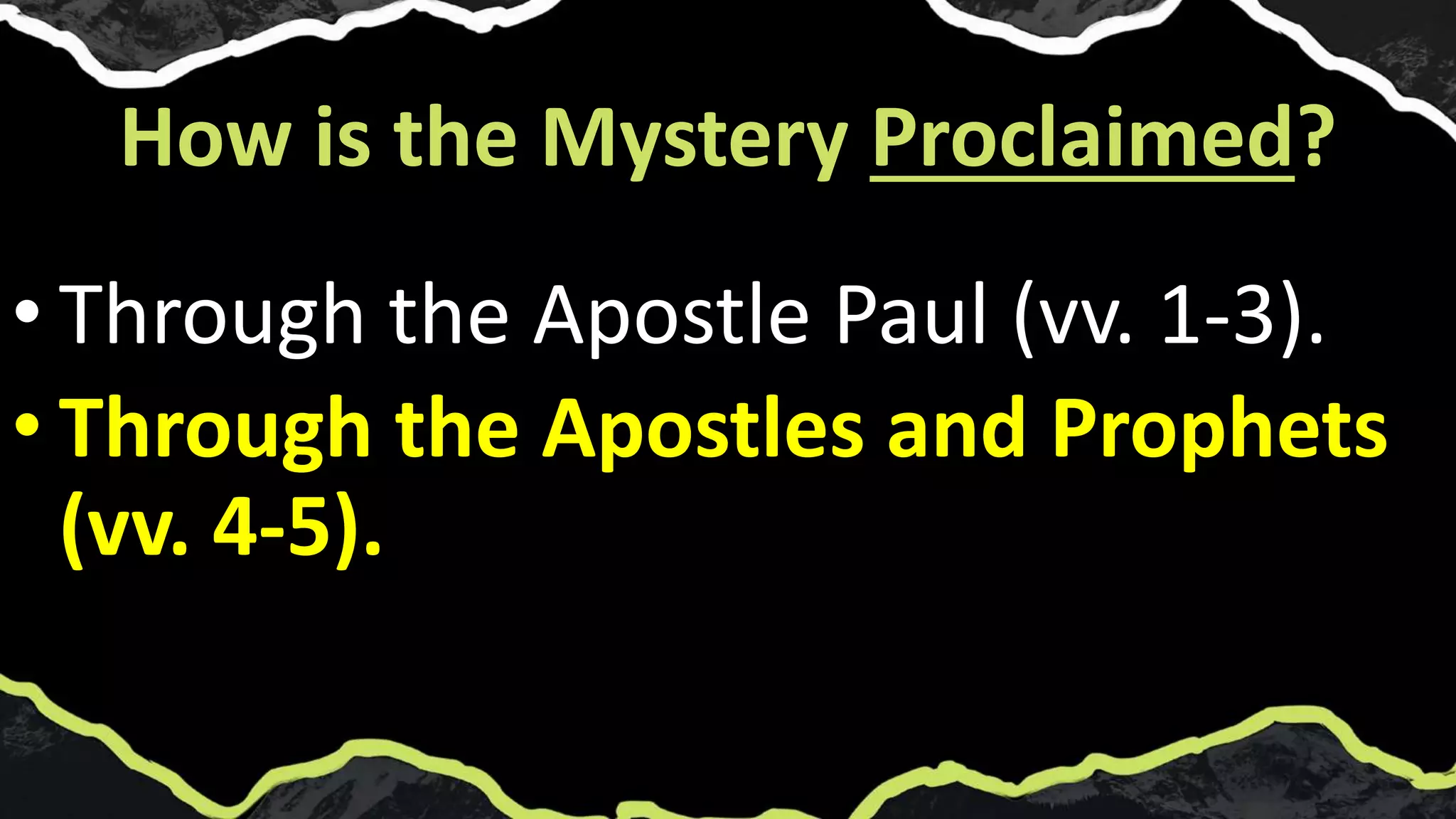 Mystery of Christ | PPTX