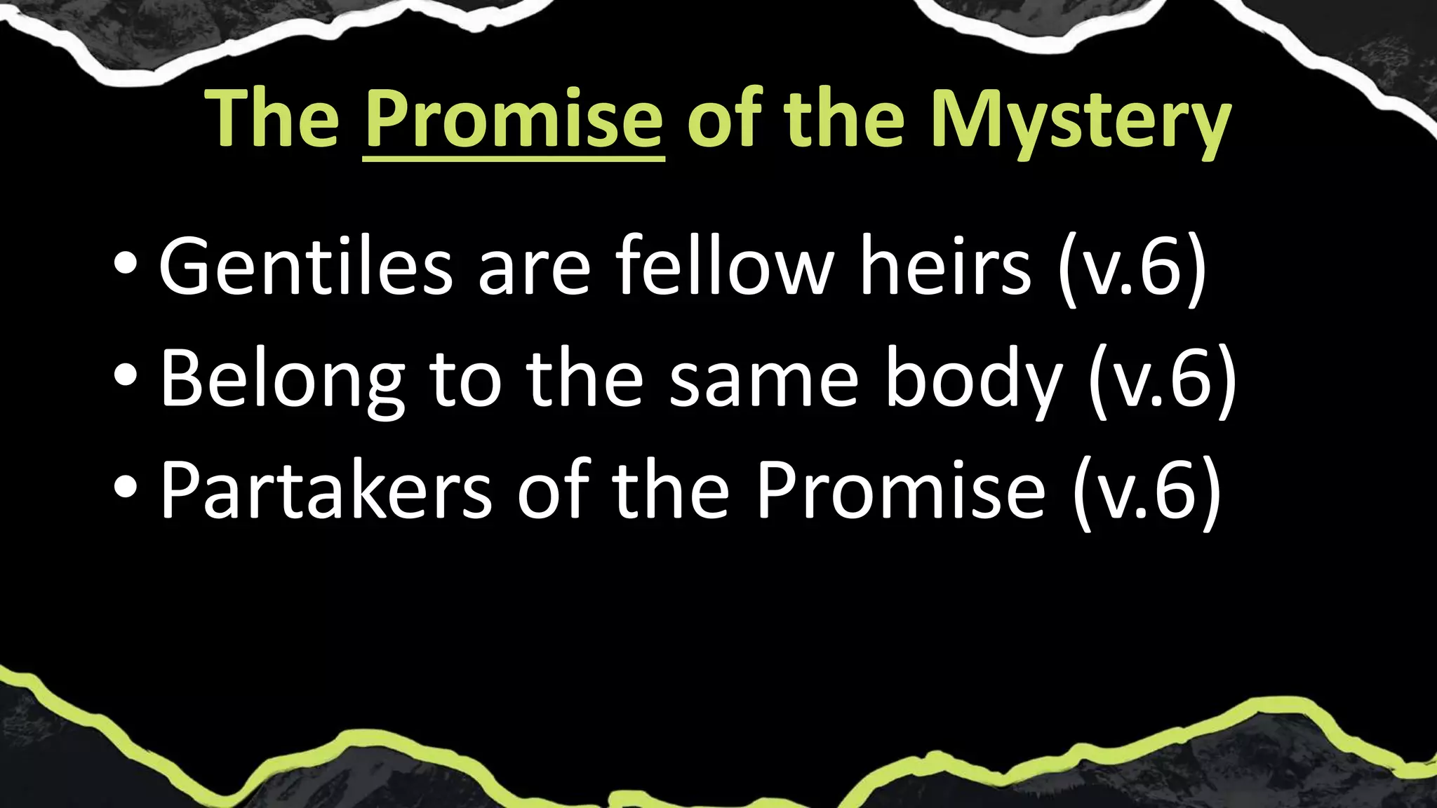 Mystery of Christ | PPTX