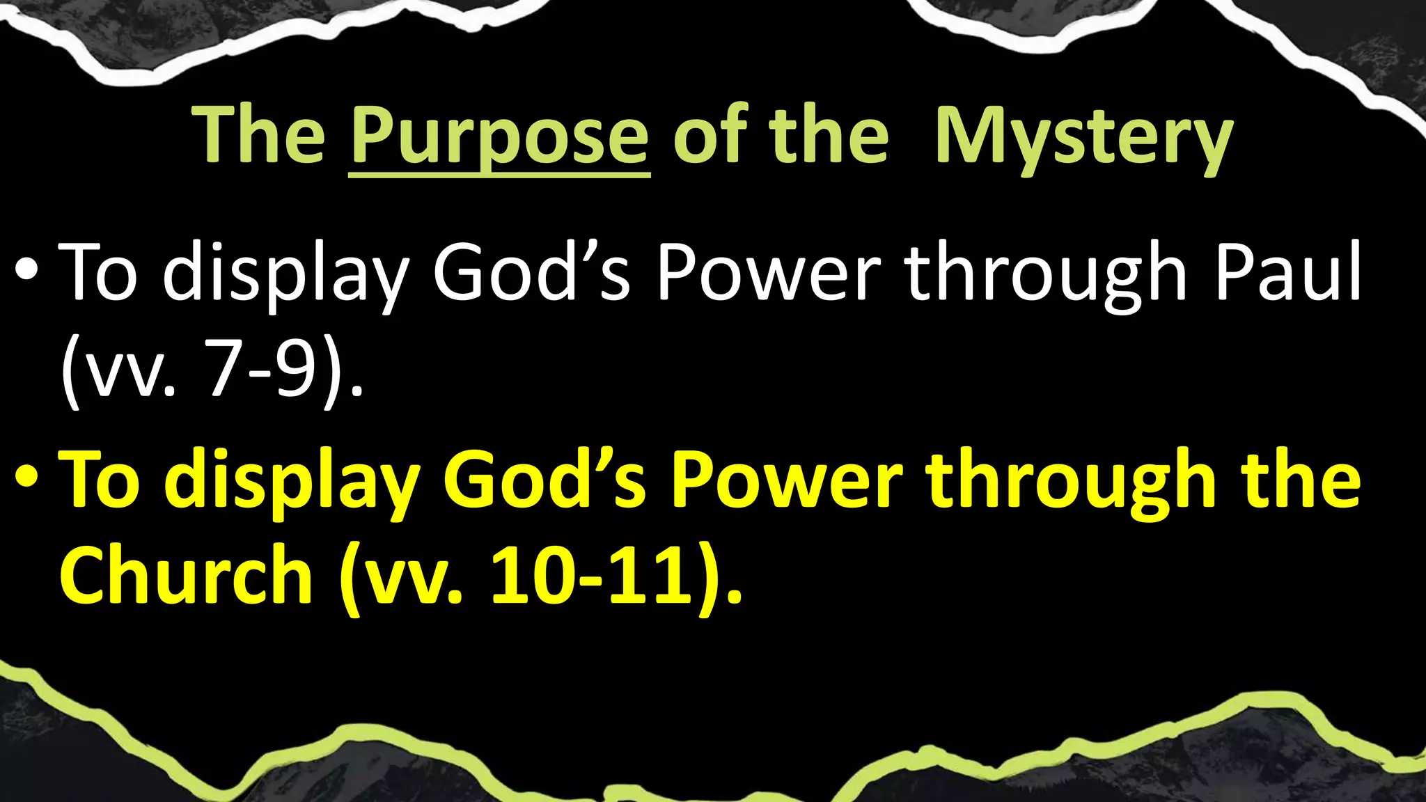 Mystery of Christ | PPTX