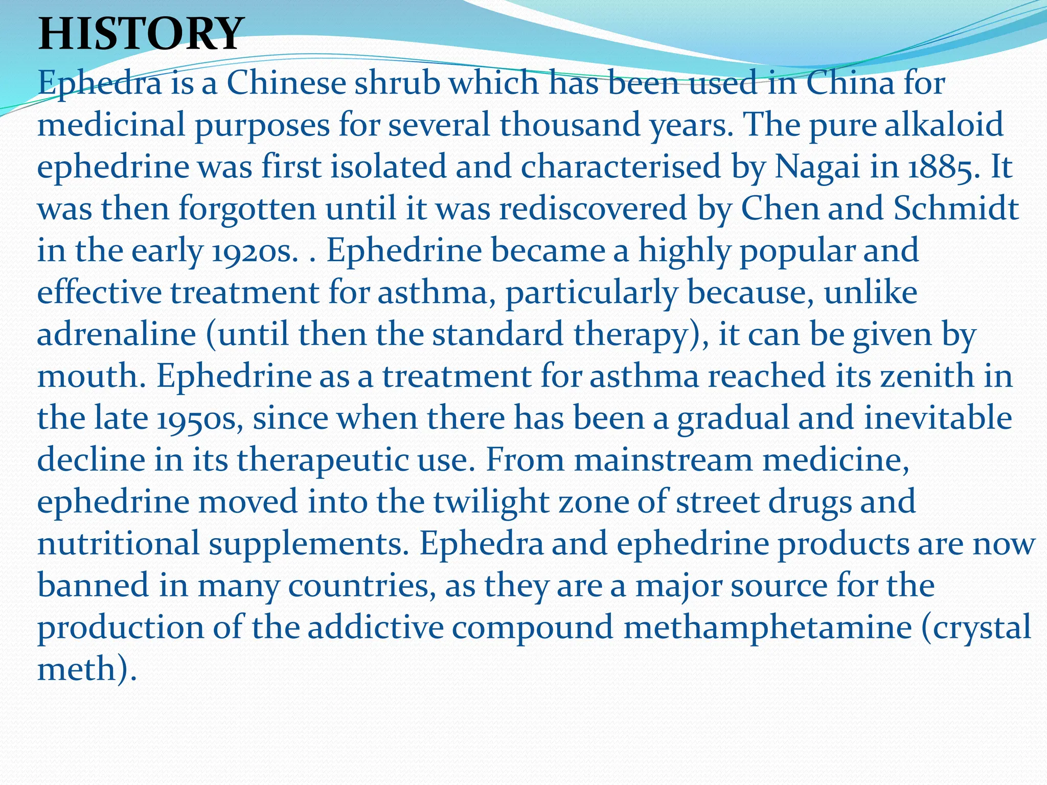 EPHEDRINE AND EPHEDRINE IMPORTANT PHARMACOGNOSY | PPTX