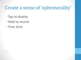 UX of Ephemeral Messaging | PPTX