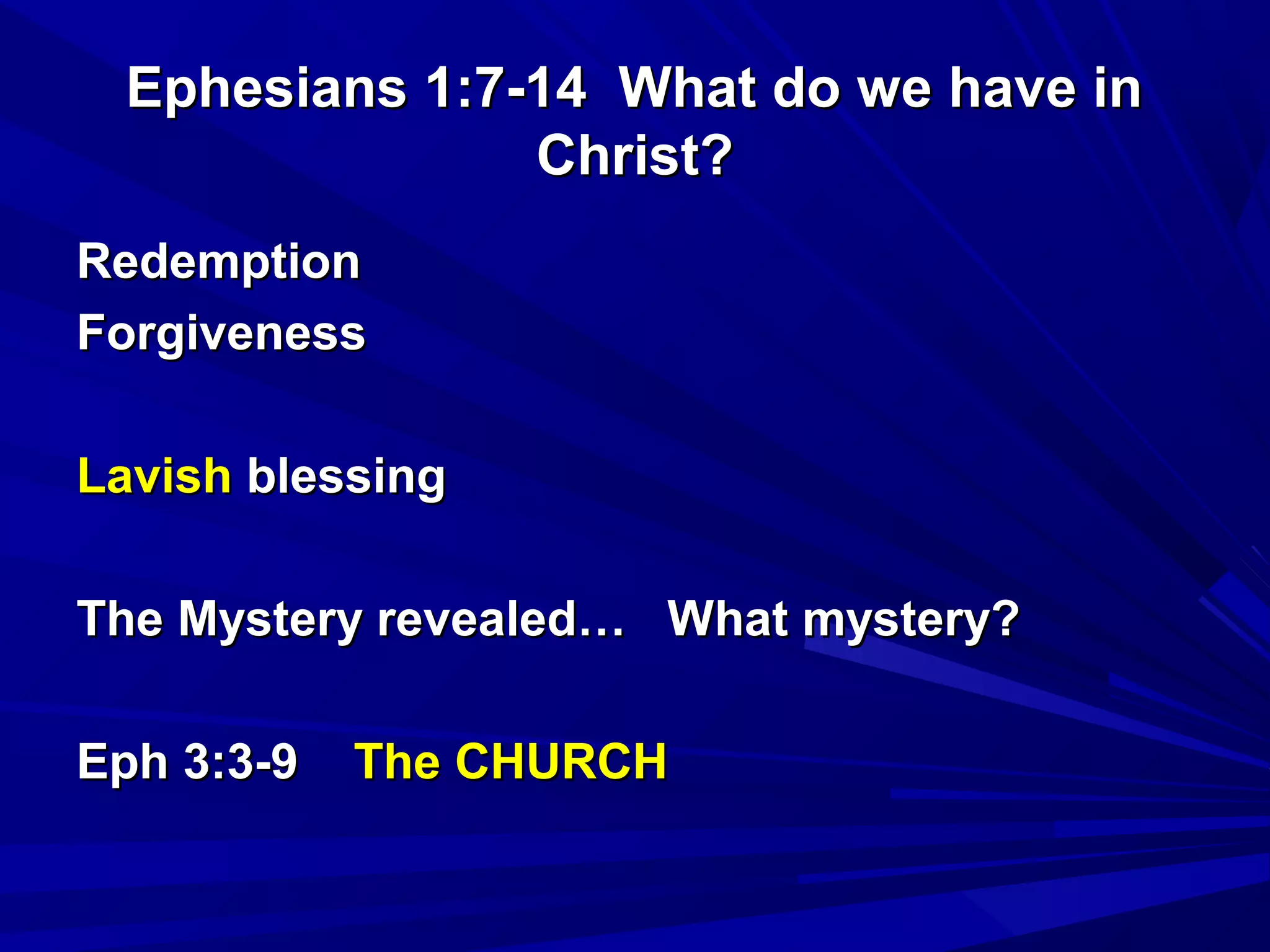 Ephesians: One In Christ | PPT
