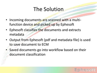 Ephesoft Company Presentation | PPT