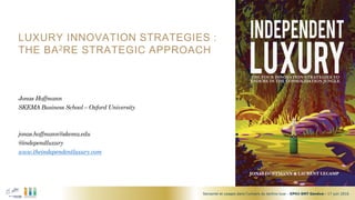 Luxury Innovation Strategies | PPT
