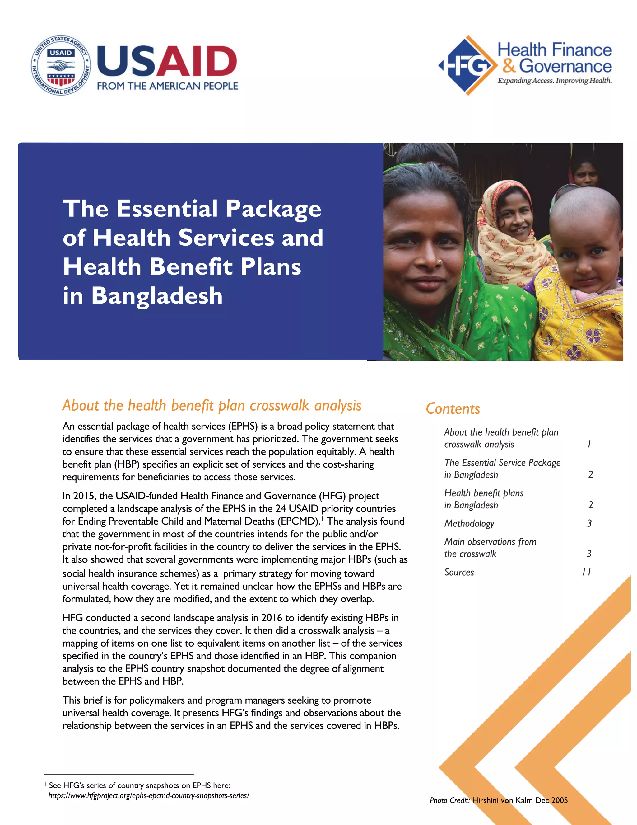 Essential Package of Health Services and Health Benefit Plans Mapping ...
