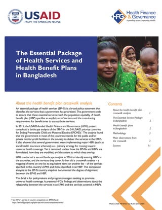 Essential Package of Health Services and Health Benefit Plans Mapping ...