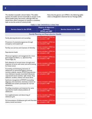 Essential Package of Health Services and Health Benefit Plans Mapping ...