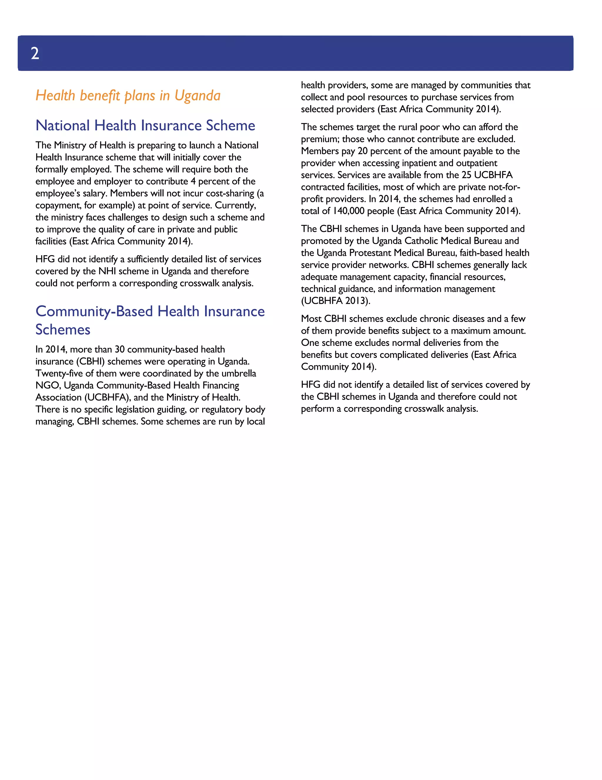 Essential Package of Health Services and Health Benefit Plans Mapping ...