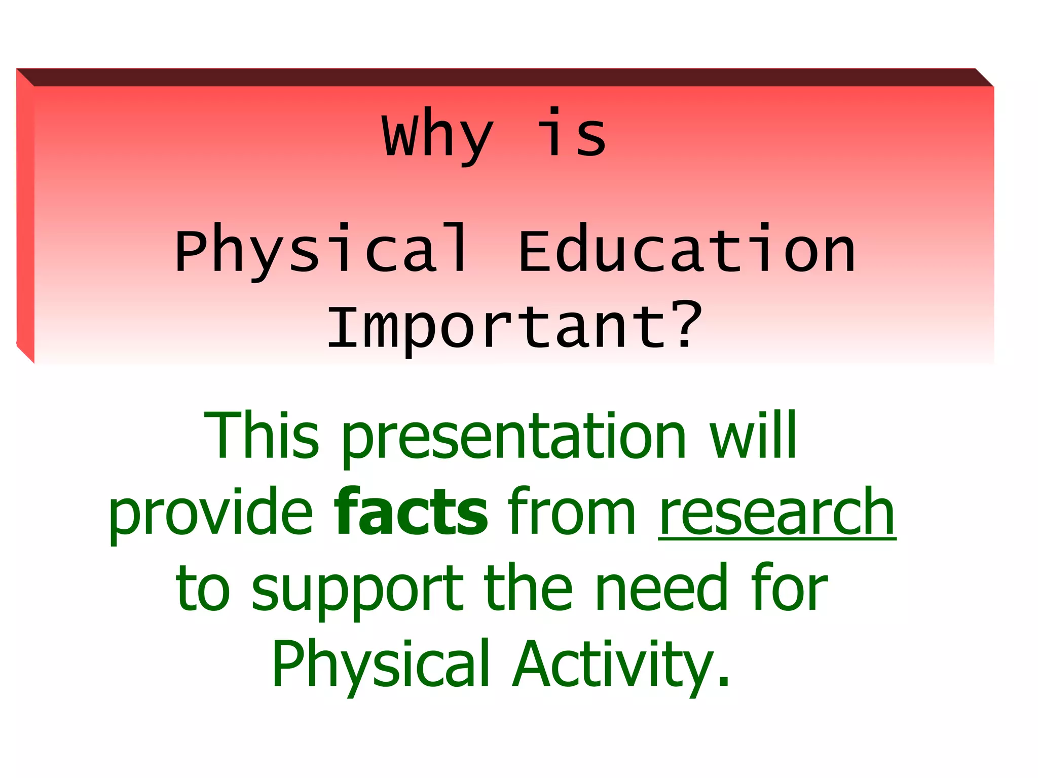Importance of Physical Education | PPT