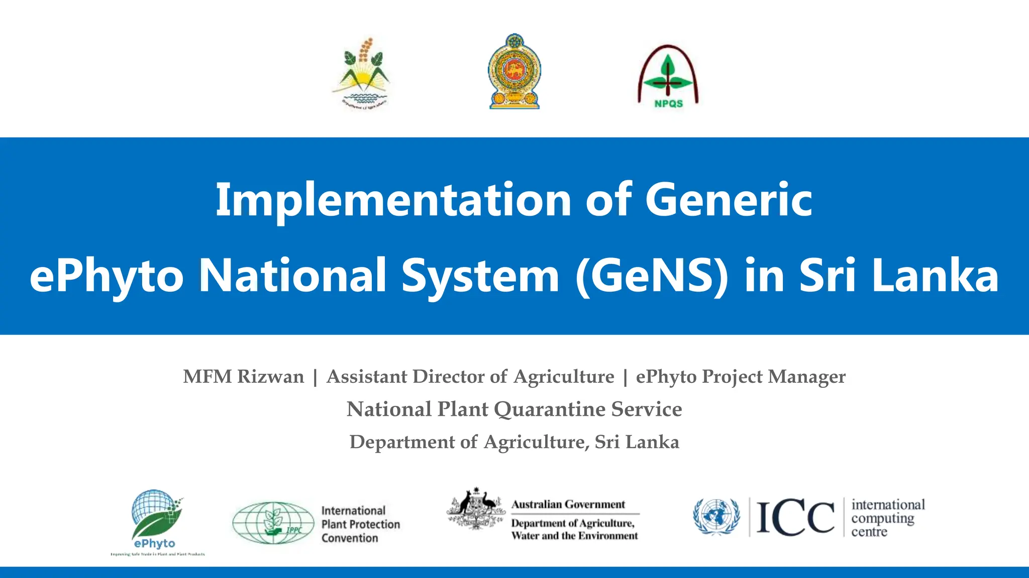 Generic ePhyto National System Piloting in Sri Lanka | PPTX