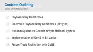 Generic ePhyto National System Piloting in Sri Lanka | PPTX