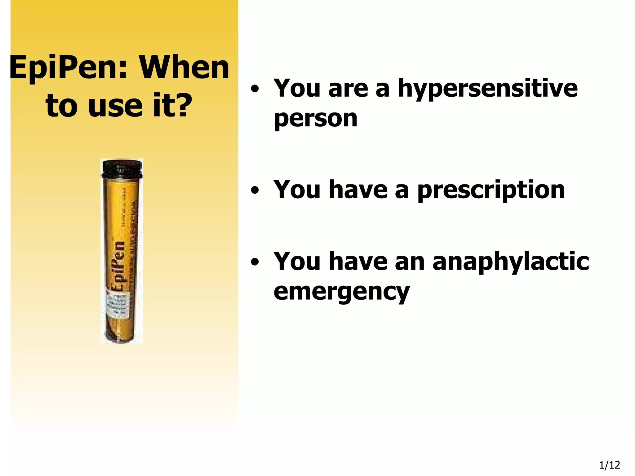 Epi pen presentation | PPT