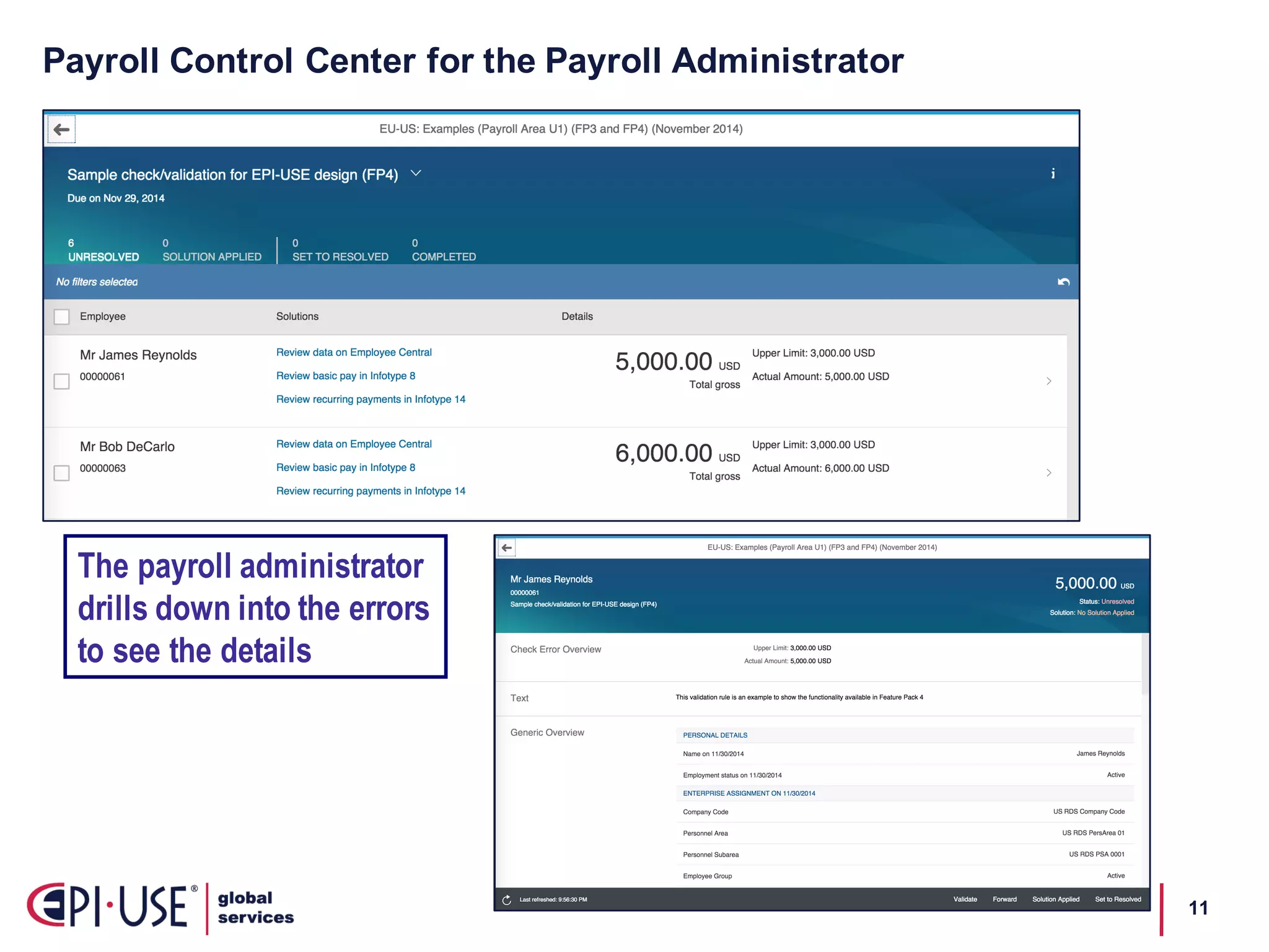 Payroll Control Center for SAP and SuccessFactors Payroll | PDF
