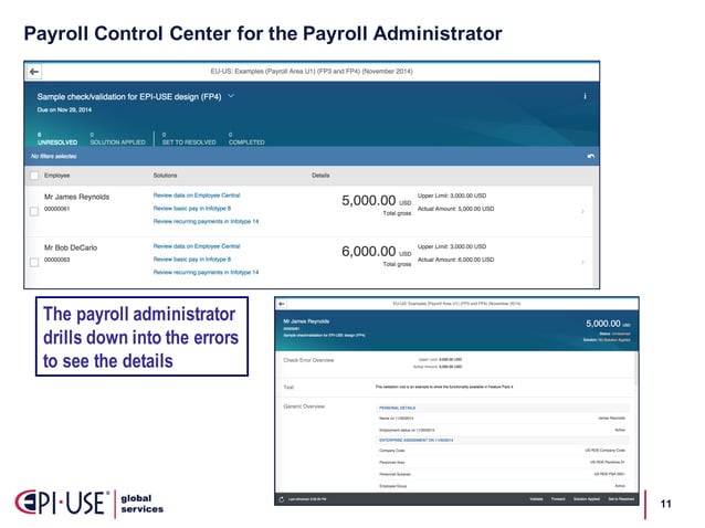 Payroll Control Center for SAP and SuccessFactors Payroll | PDF
