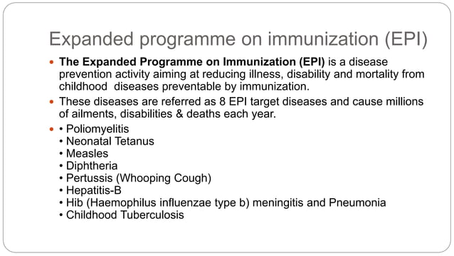 Expanded program on Immunization | PPTX
