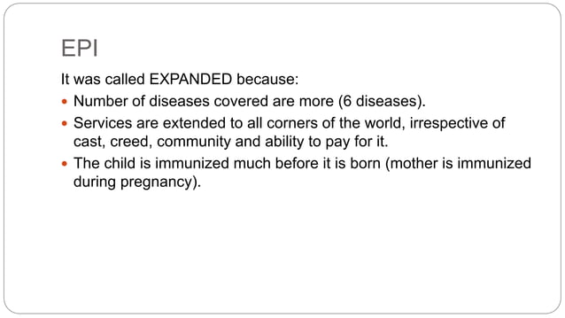 Expanded program on Immunization | PPTX