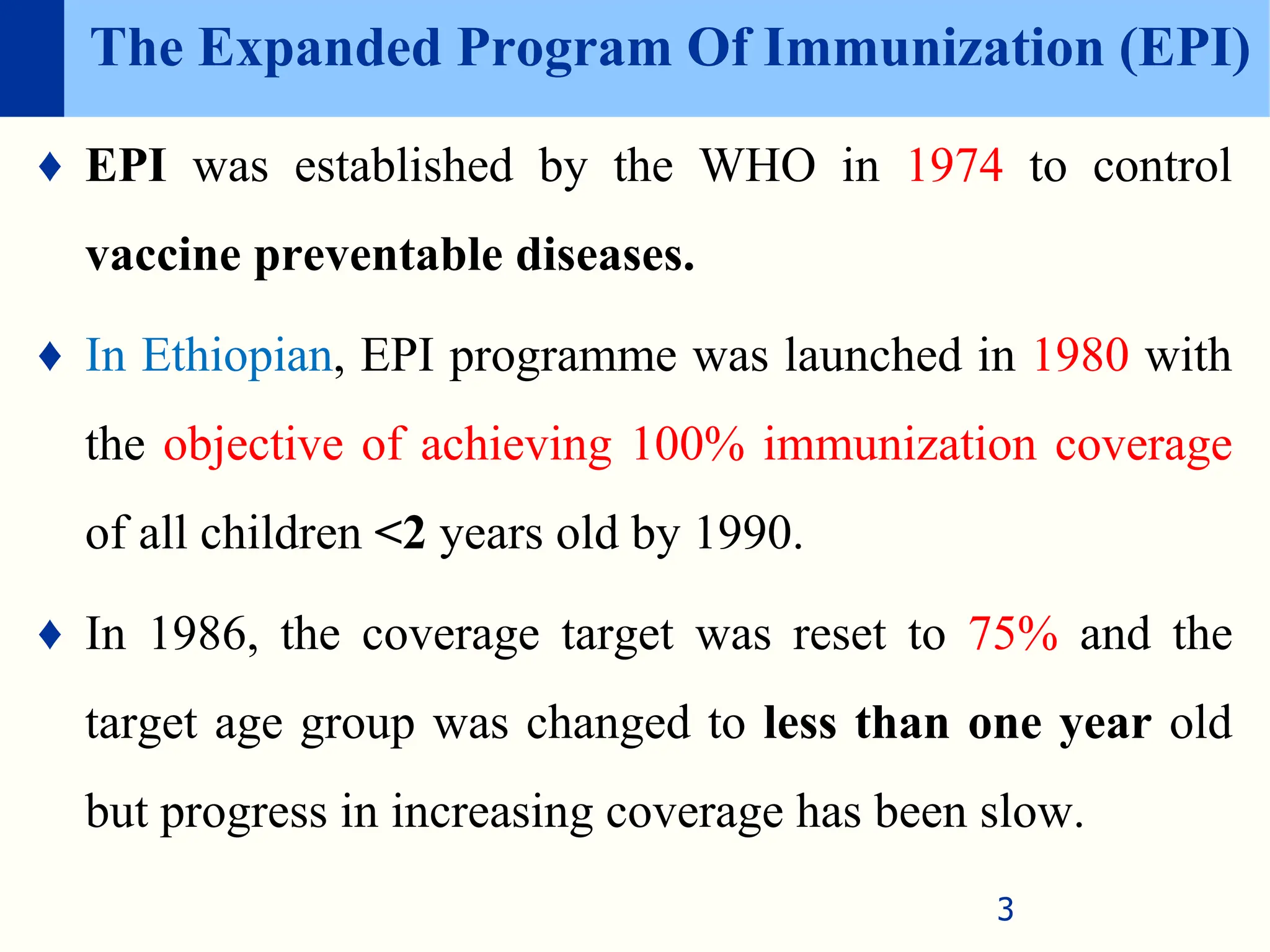 EPI ( Expanded program on immunization) | PDF