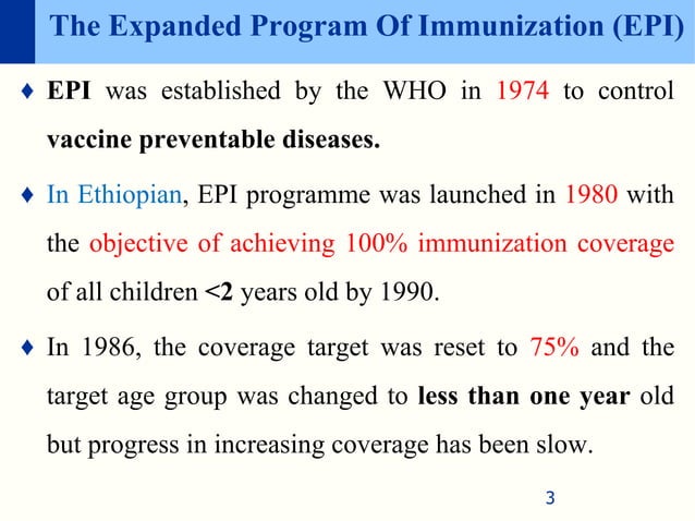EPI ( Expanded program on immunization) | PDF