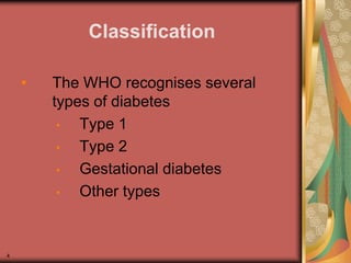 Epi and control of Diabetes.ppt | Diabetes | Diseases and Conditions