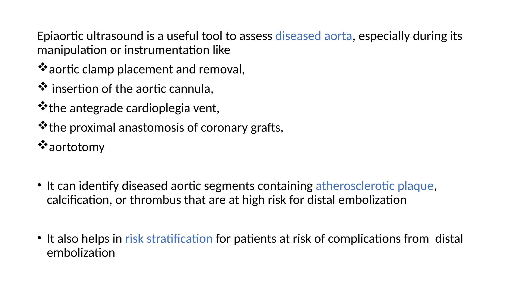 epiaortic echocardiography in cardiac surgery | PPTX | Heart and ...