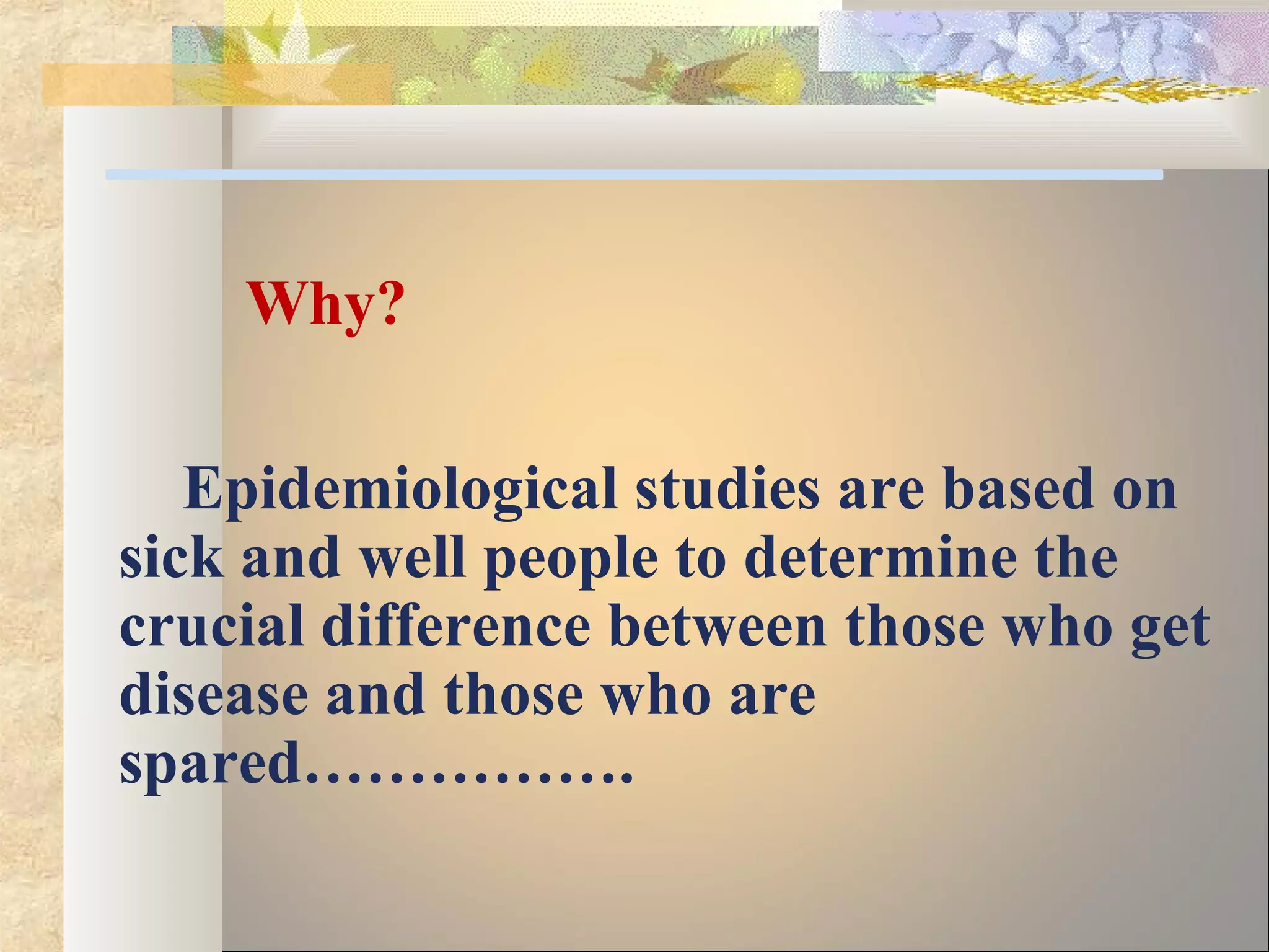 Epidemiological approach | PPT