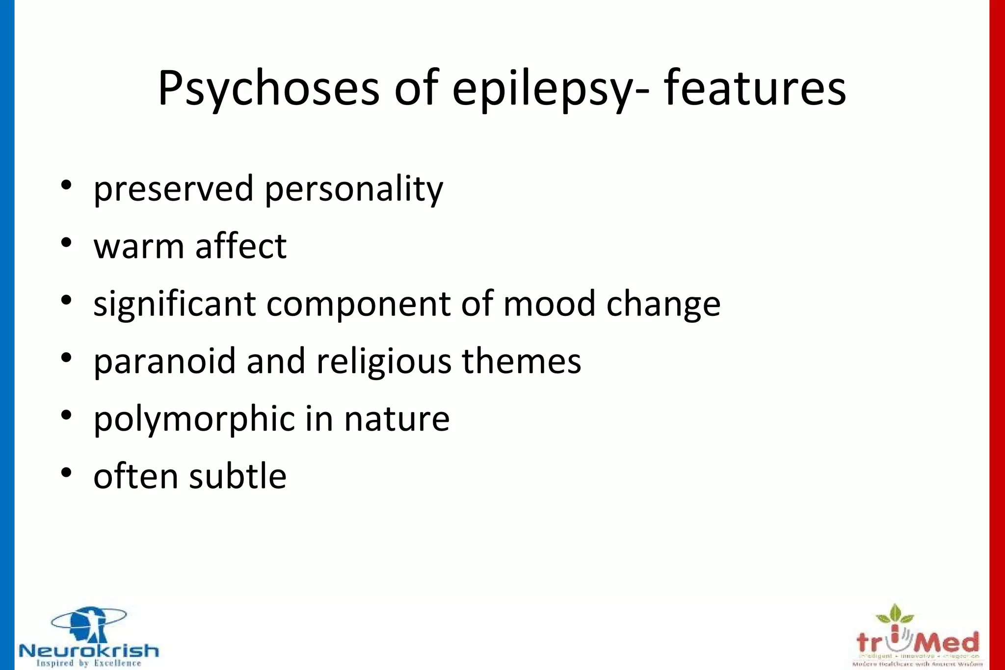 Epilepsy and Behaviour - An Overview | PPT