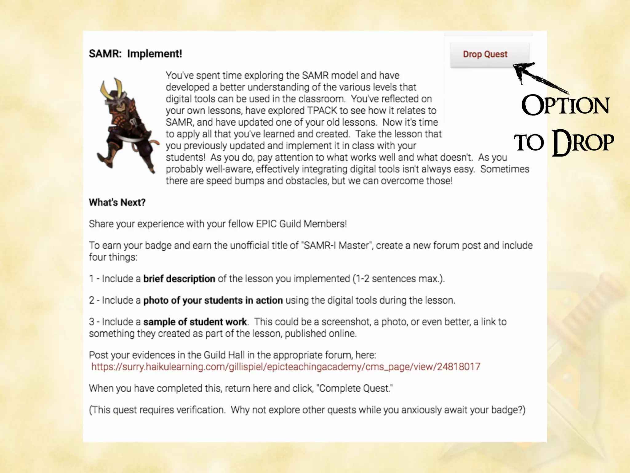 Gamified Professional Development Epic Academy Ppt