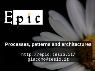 Epic.NET: Processes, patterns and architectures | PPT