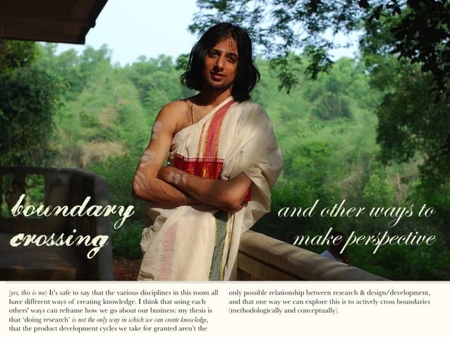 And now for something different: boundary crossings as mechanisms of ...