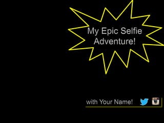 Epic back to school selfie student adventure template | PPTX