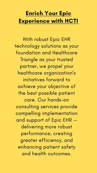 Epic consulting services | PDF