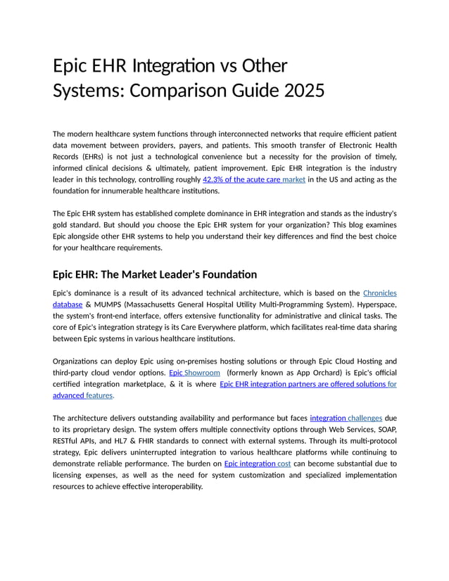 Epic EHR Integration vs Other Systems Comparison Guide 2025.pptx