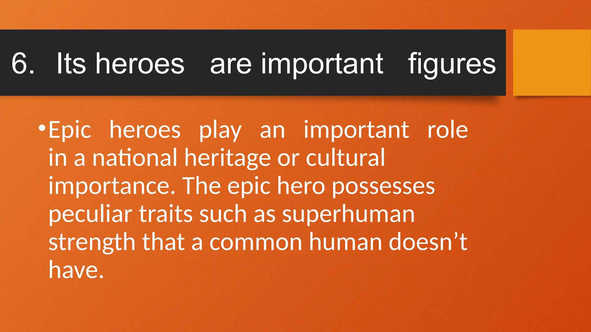 The Elements of Epic - English 10 - 1st Quarterpptx | PPTX