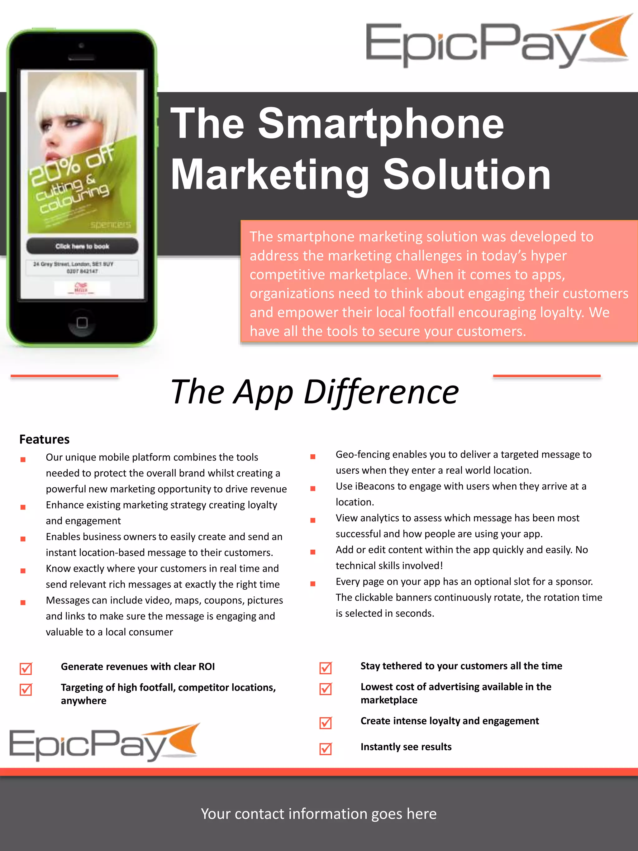 Epic generic one pager | PPTX