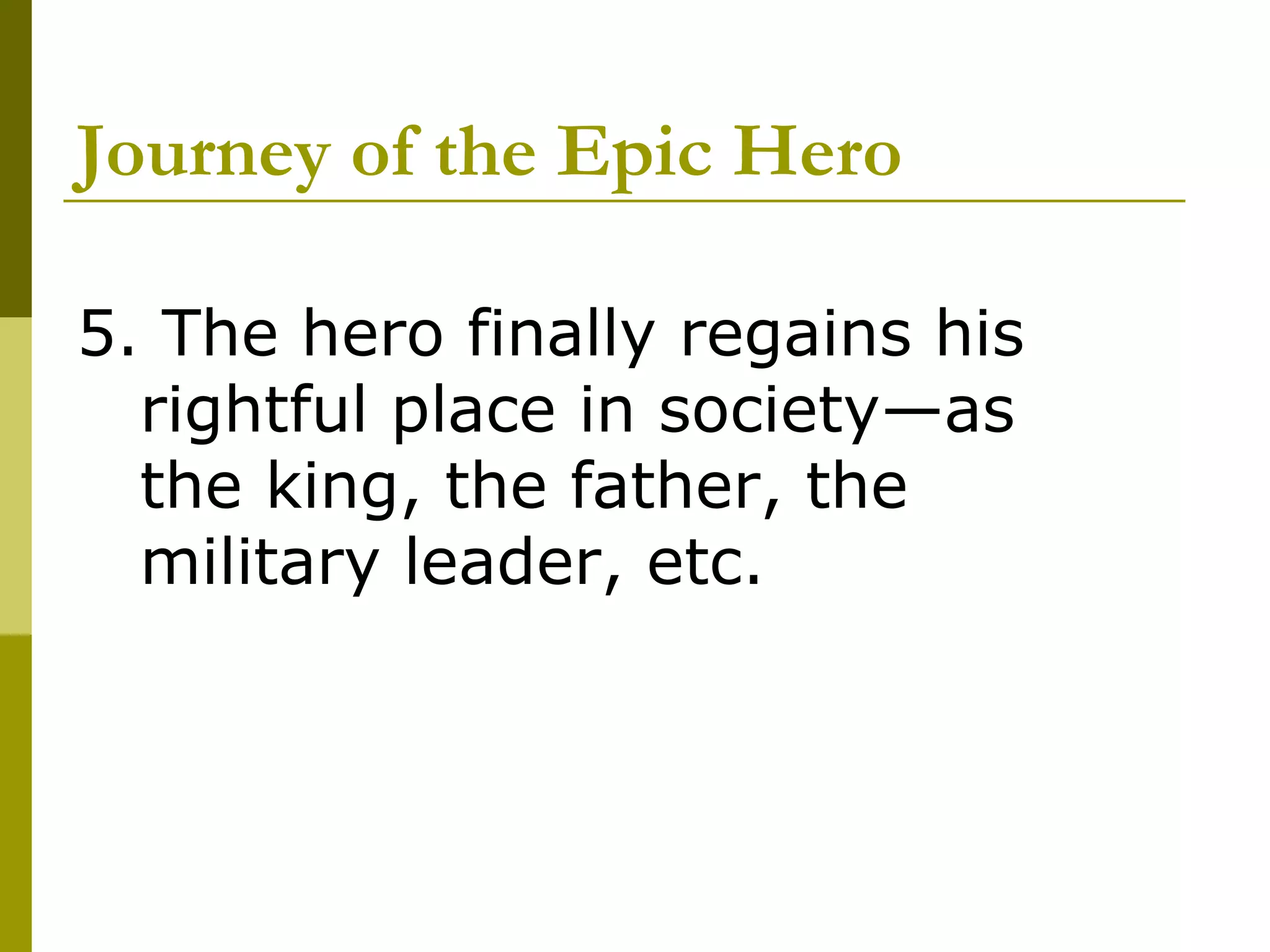 Epic Hero Characteristics | PPT