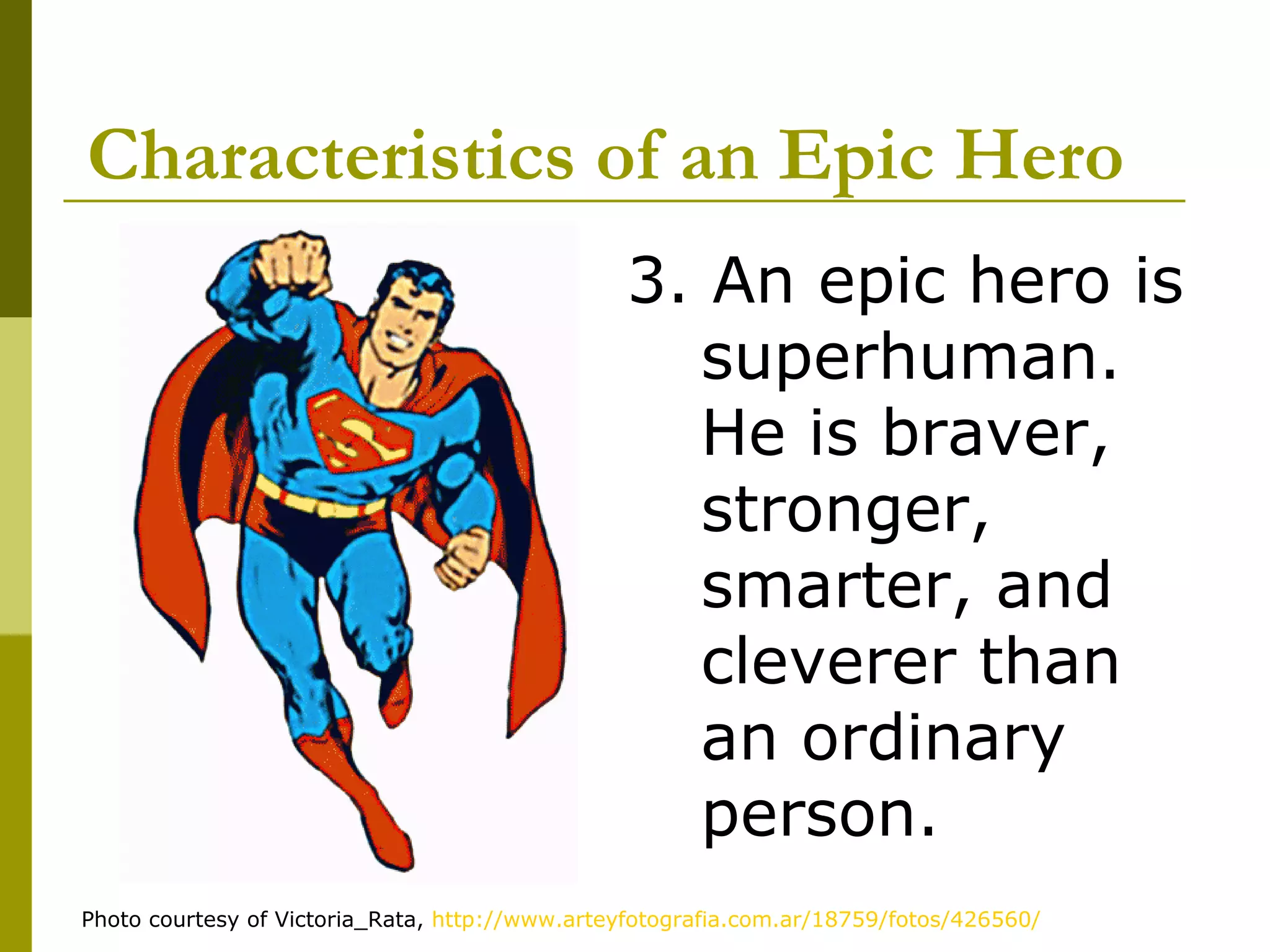 Epic Hero Characteristics | PPT