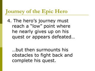 Epic Hero Characteristics | PPT