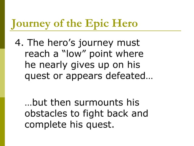 Epic Hero Characteristics | PPT