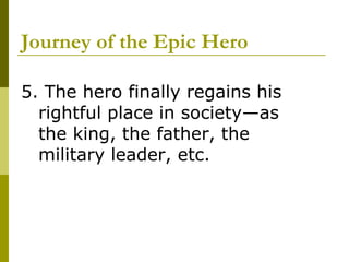 Epic Hero Characteristics | PPT