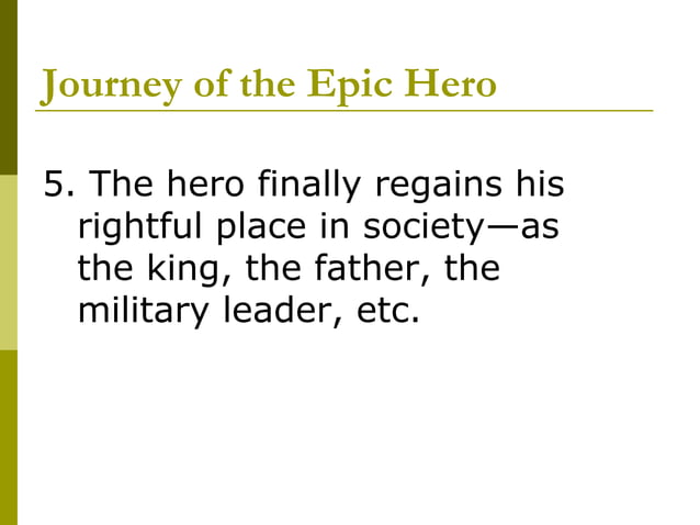 Epic Hero Characteristics | PPT