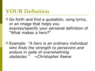 Epic Hero Characteristics | PPT