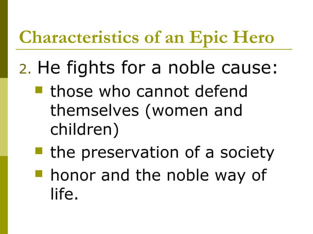 Epic Hero Characteristics | PPT