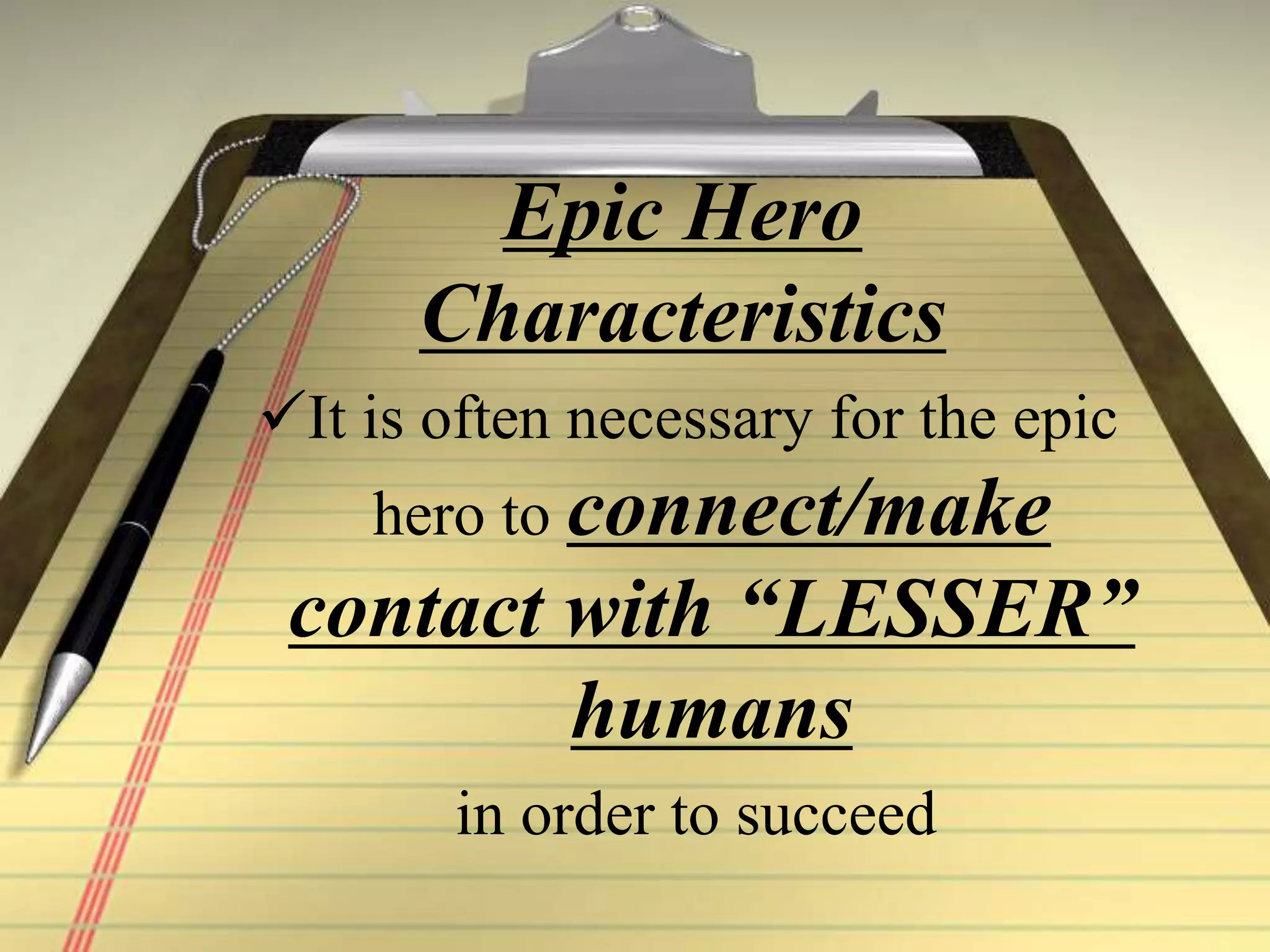 The Epic Poem and The Epic Hero | PPT