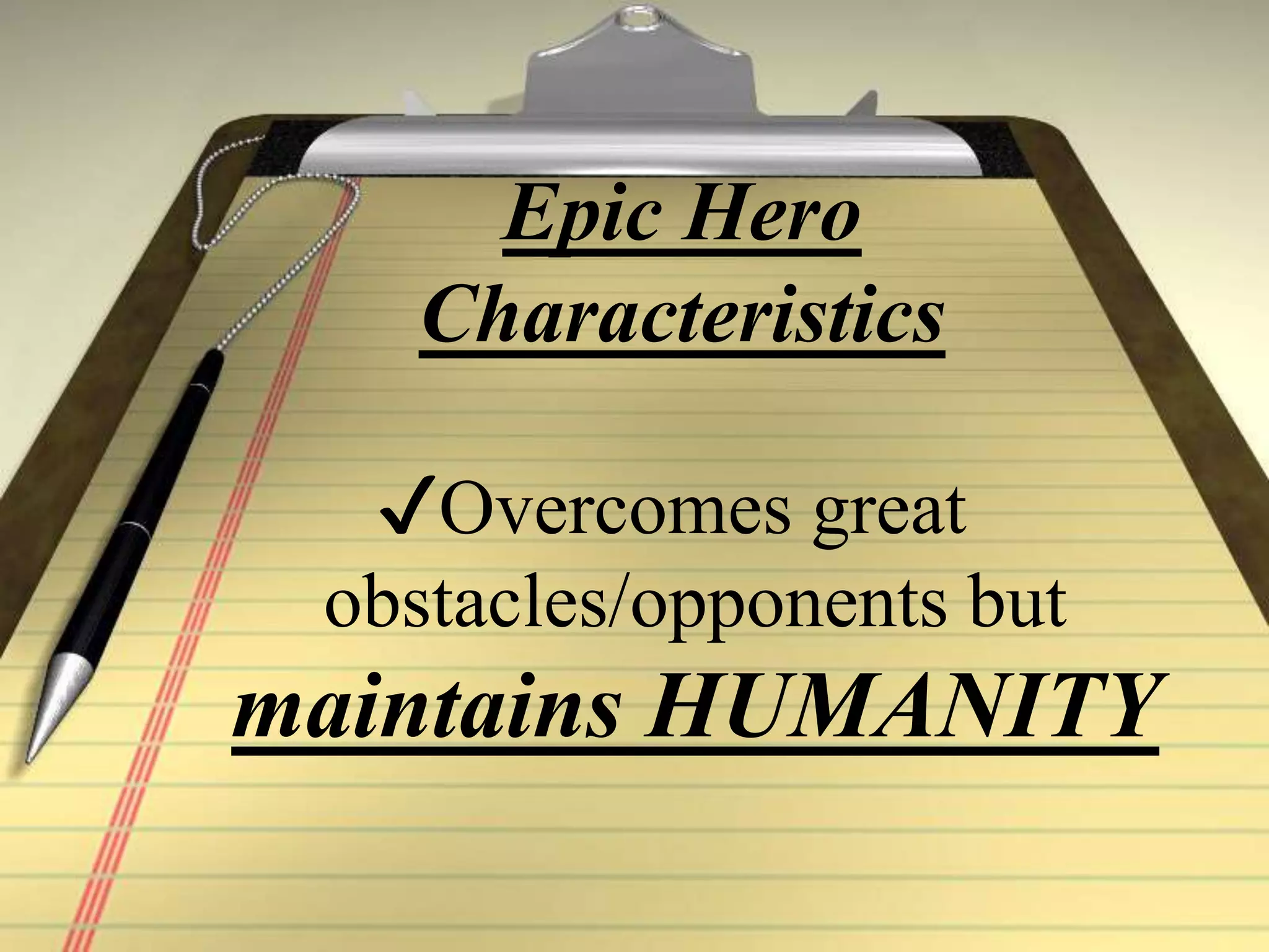 The Epic Poem and The Epic Hero | PPT
