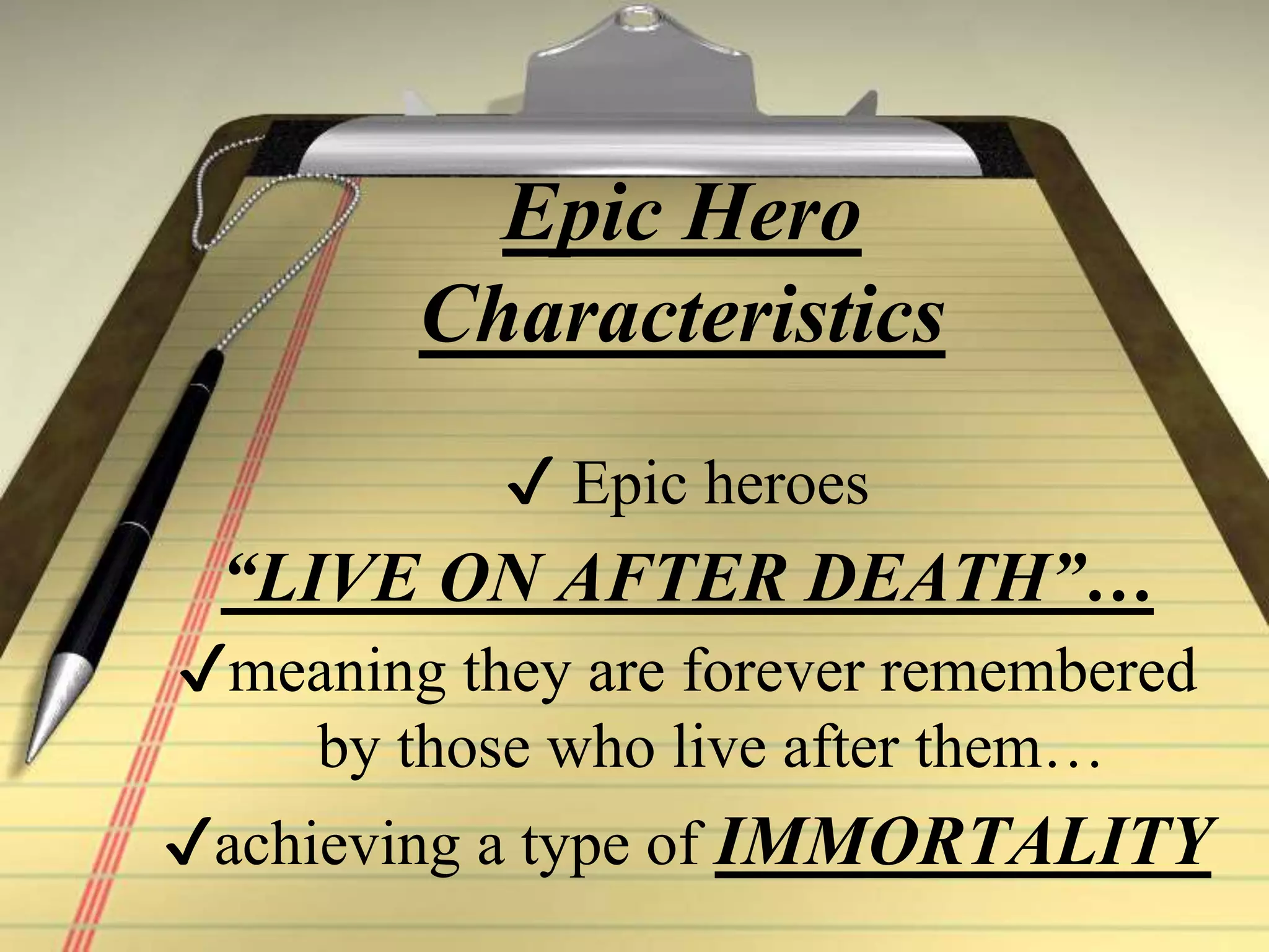 The Epic Poem and The Epic Hero | PPTX