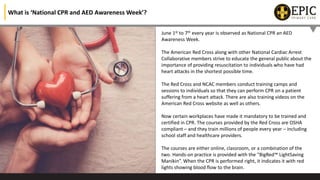 How You can Fight with Cardiac Arrest - CPR & AED Awareness Week | PPTX