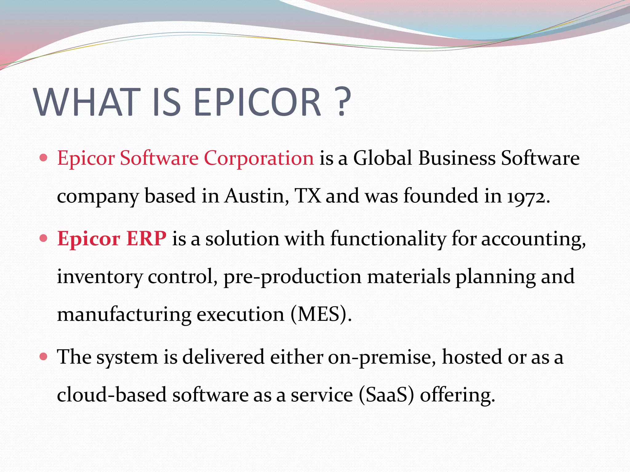 Epicor | PPTX