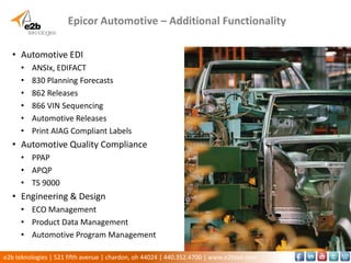 Epicor 9 ERP- ERP for the Automotive Industry | PPT