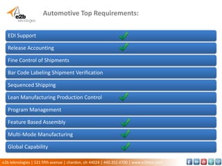 Epicor 9 ERP- ERP for the Automotive Industry | PPTX